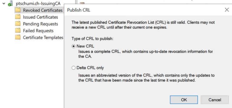 Install IIS Web Server to host CRL distribution point on Server Core ...